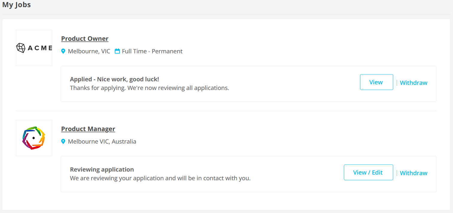 View and Complete Job Applications – LiveHire Talent